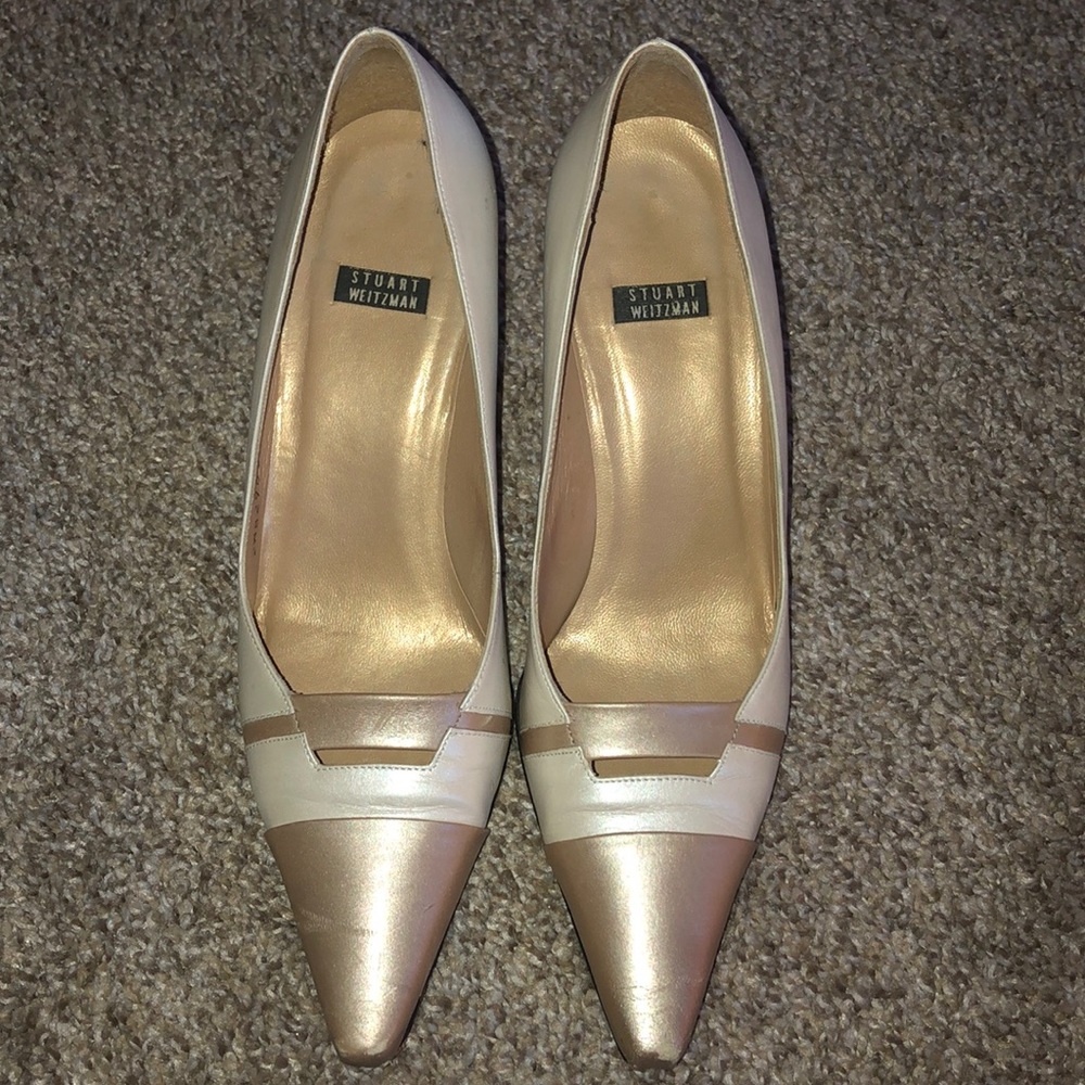 Stuart Weitzman Metallic Peacenik Pumps - Gem